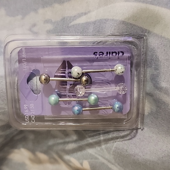 Claire's | Jewelry | 4 G16mm Tongue Ring Nwt | Poshmark